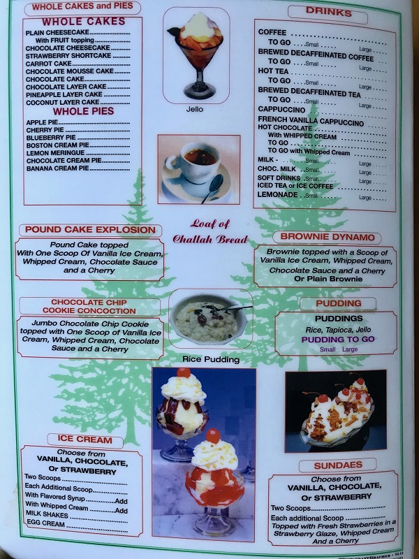 Dessert Menu